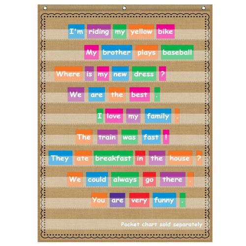 Standard Pocket Chart Teacher's Durable Classroom Pocket Chart ideal ...