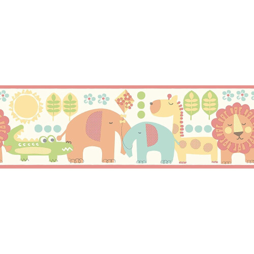 Decorline Carousel Jungle Friends Border, Multi-Colour on OnBuy