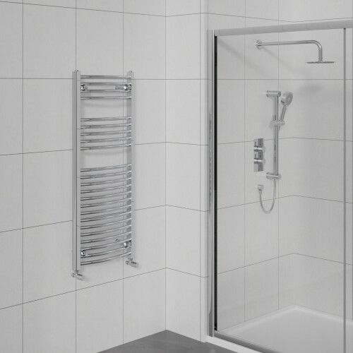 WarmeHaus Curved Heated Towel Rail Bathroom Ladder Radiator Central ...