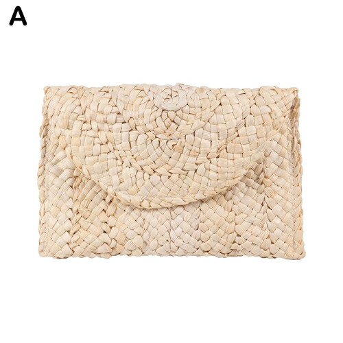 Ladies Straw Clutch Summer Straw Beach Bag Handwoven Mobile Envelope ...