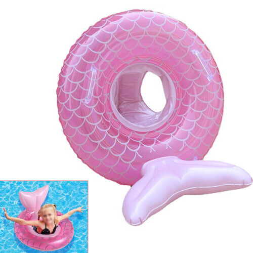 Childrens Mermaid Swimming Ring Baby Inflatable Float Kids Swim Ring ...