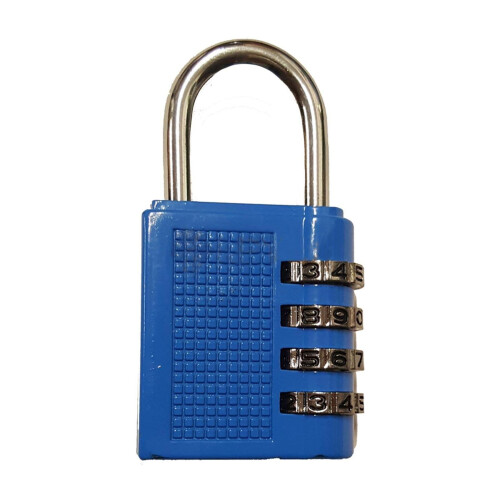 (BLUE) Combination Padlock, 4 Digit Lock Set, Locker Lock, Re-settable ...