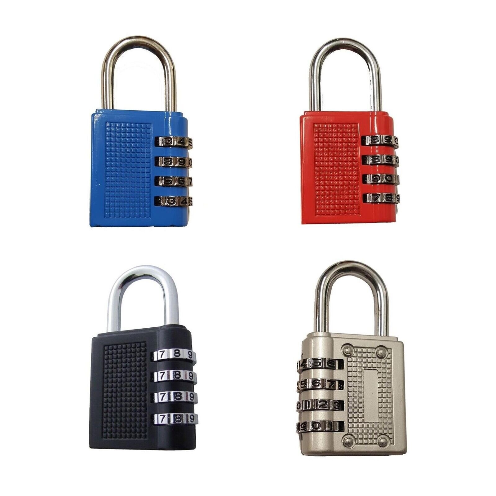 Combination Padlock, 4 Digit Lock Set, Locker Lock, Re-settable Combo Lock, Gym Locker, School ...