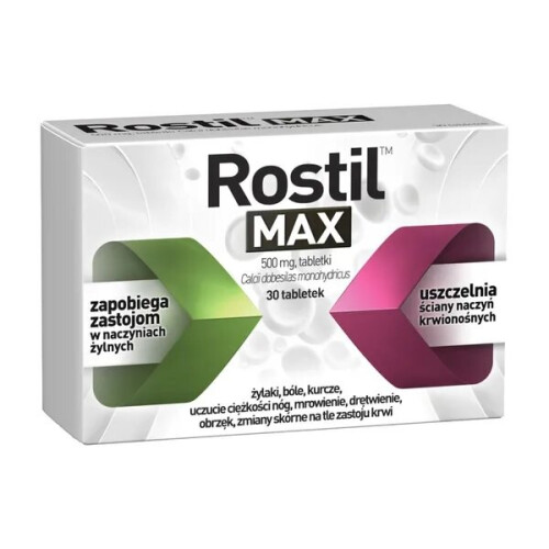 Rostil Max, Chronic Venous Insufficiency Legs Swellings 30 tablets on OnBuy
