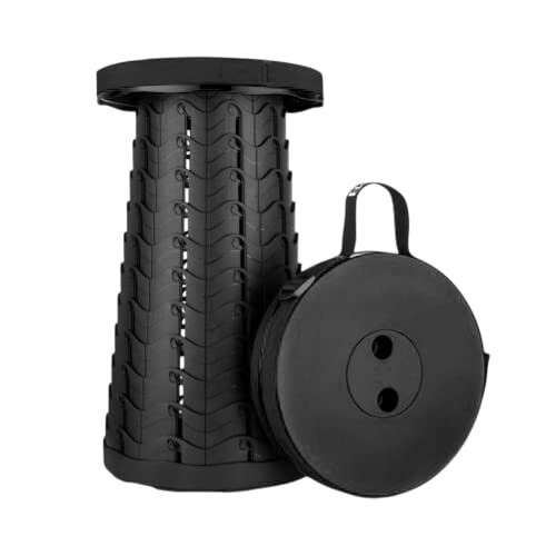 Sturdy Retractable Folding Chair - Collapsible Telescoping Seat with ...