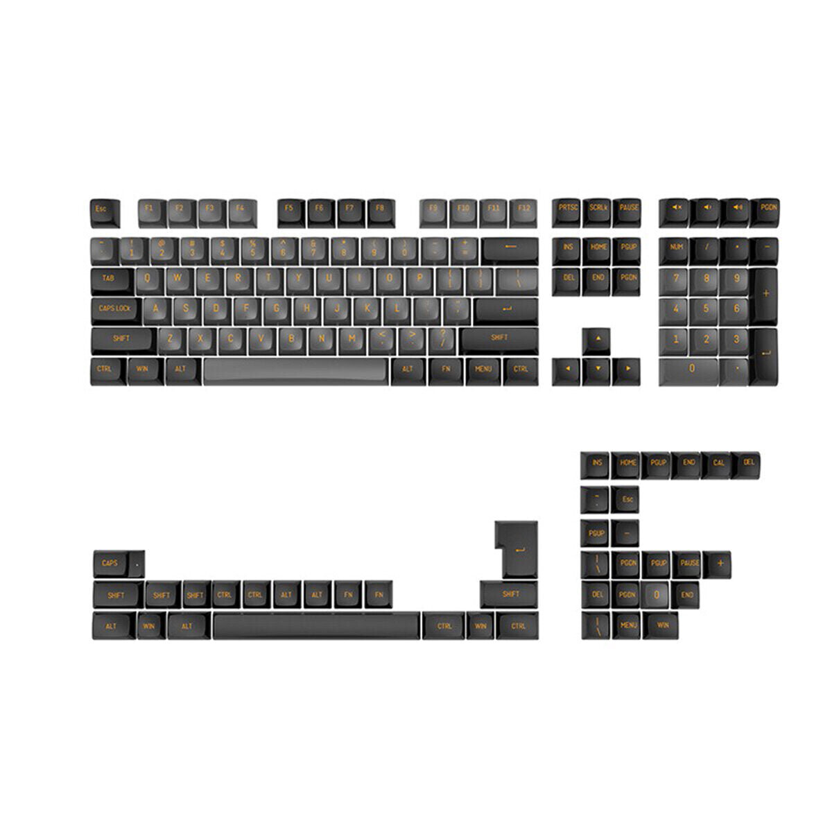 (Dark Gold) 148 Keys Mechanical Keyboard PBT Double Color Injection ...