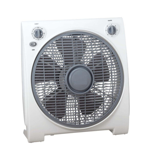 12" Oscillating Compact Powerful Box Fan 360 Air Circulation With Timer ...