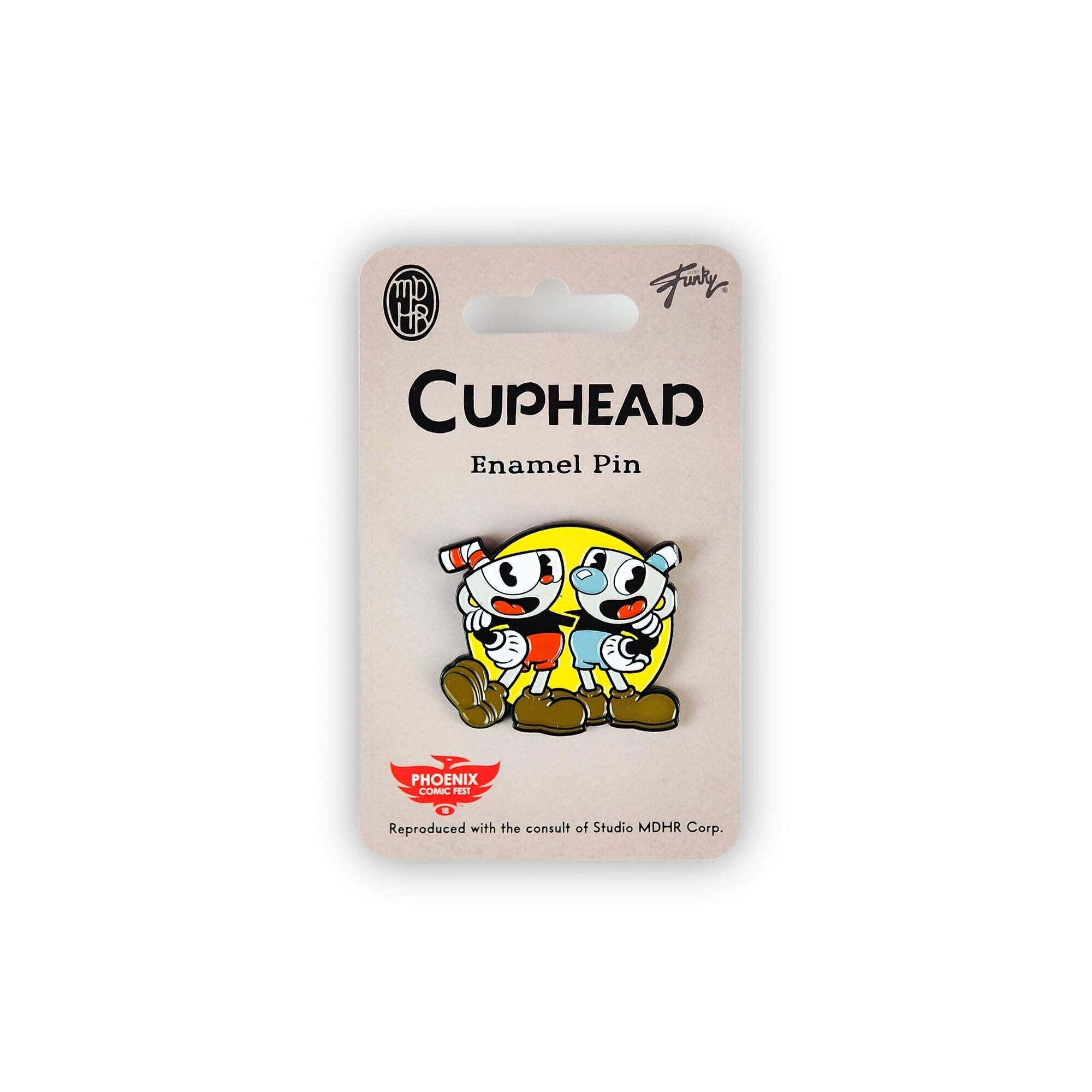 cuphead cuphead & Mugman Metal Enamel Pin Official Video game collectible Pin Measures 2 Inches ...