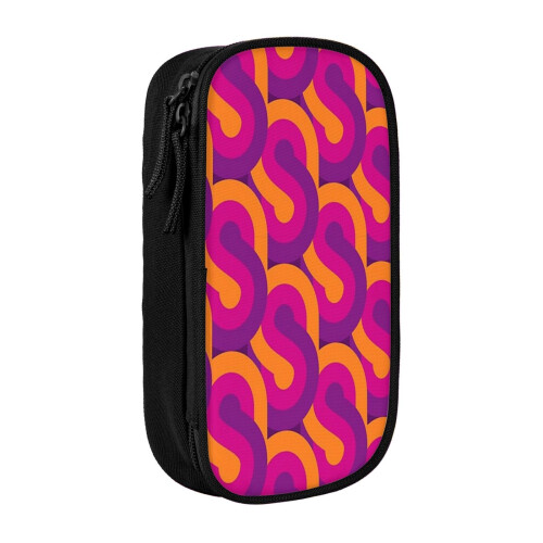 Pencil Case Seamless 70s Bright Retro Pattern Pen Holder Box Pouch Bag ...