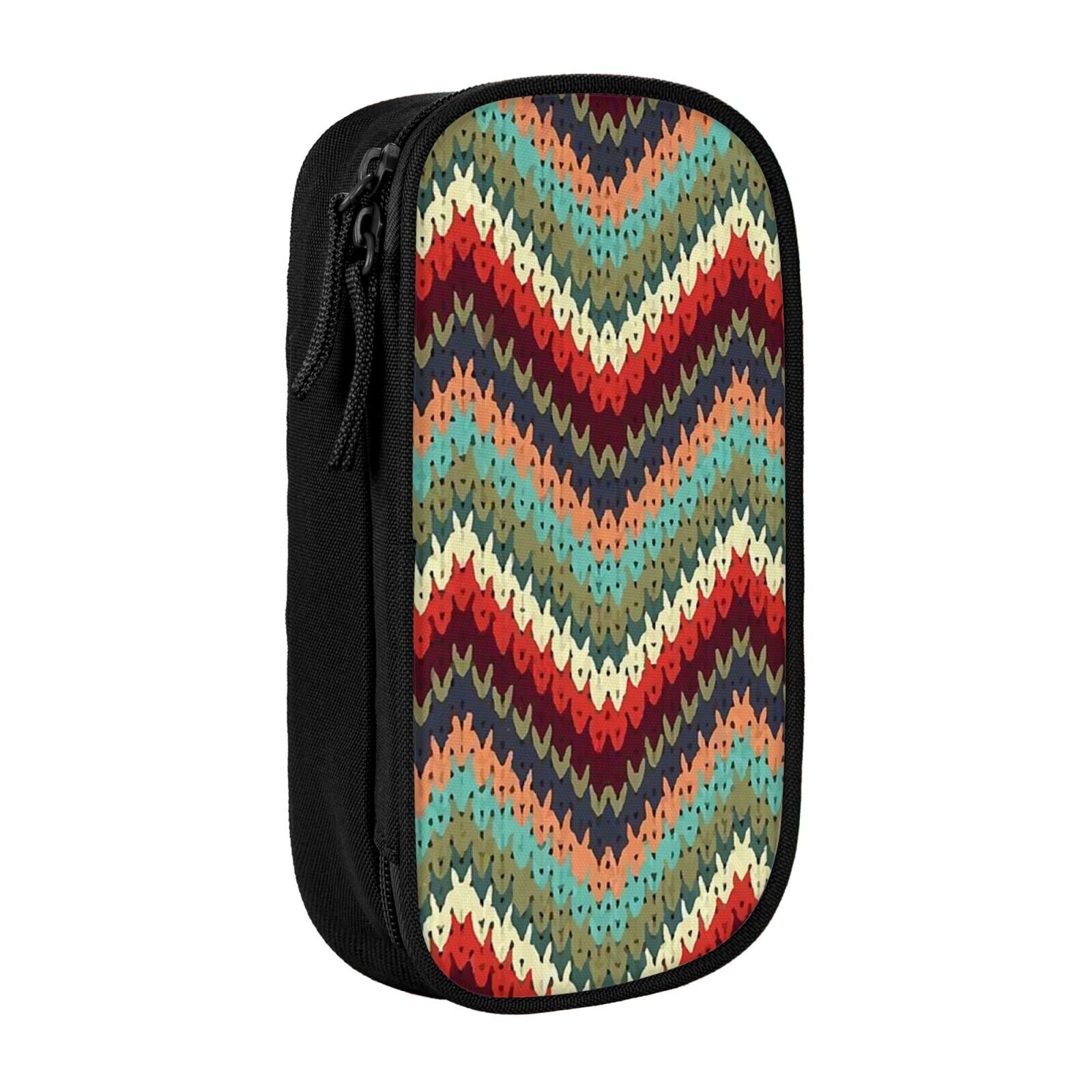 Pencil Case Knitting Pattern Pen Holder Box Pouch Bag with Double ...