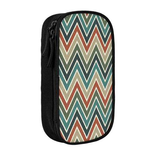 Pencil Case Chevron Seamless Pattern In Vintage Color Palette Pen ...
