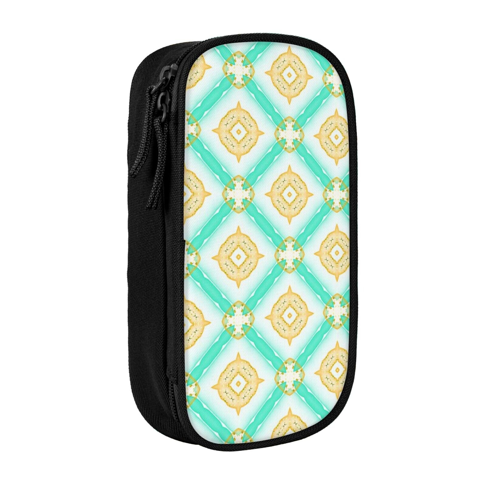 Pencil Case Seamless Pattern Pen Holder Box Pouch Bag with Double ...