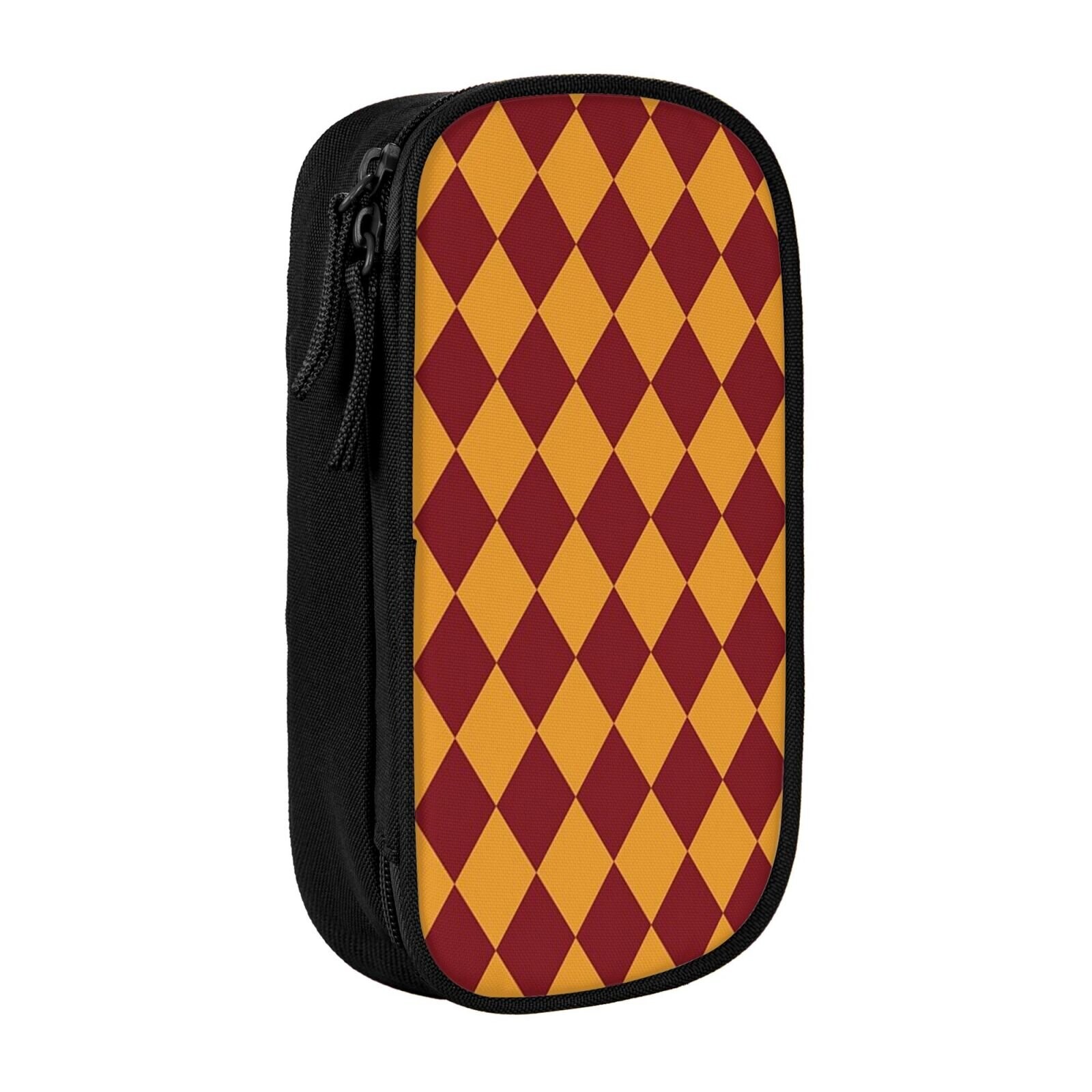 Pencil Case Red And Gold Seamless Pattern Pen Holder Box Pouch Bag with ...