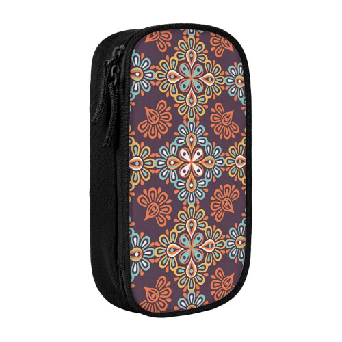 Pencil Case Vintage Decorative Elements Pen Holder Box Pouch Bag with ...