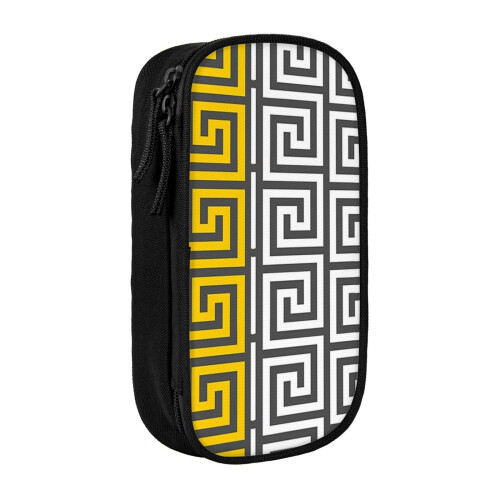 Pencil Case Funky Geometric Pattern Pen Holder Box Pouch Bag with ...