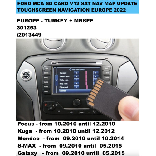 FORD FOCUS MCA SD CARD V12 SAT NAV MAP UPDATE NAVIGATION EUROPE 2022 on ...