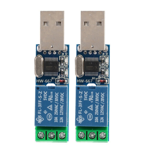 2X LCUS - Type 1 USB Relay Module USB Intelligent Switch Control on OnBuy