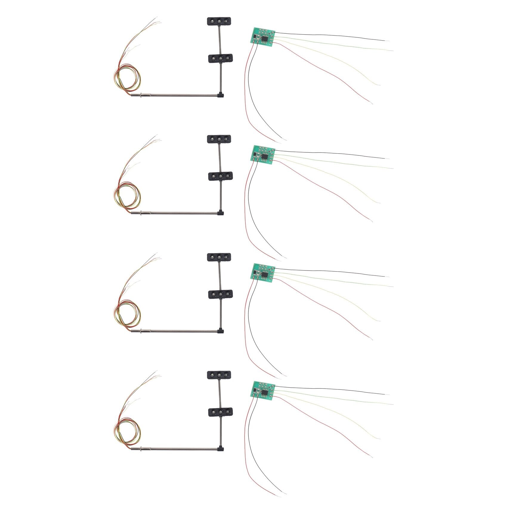 4X 3 Color Traffic Light Signals Ho Oo Scale Model 6LED for DIY Sand Table Crossing Street ...