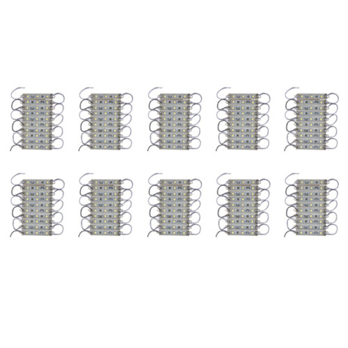100Pcs 5050 SMD 3 LED Module String Light Waterproof DC 12V Cool White ...