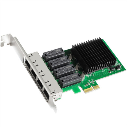 PCI-E 4 Port Gigabit Network Card PCI-E RTL8111H Chip 10/100/1000Mbps ...