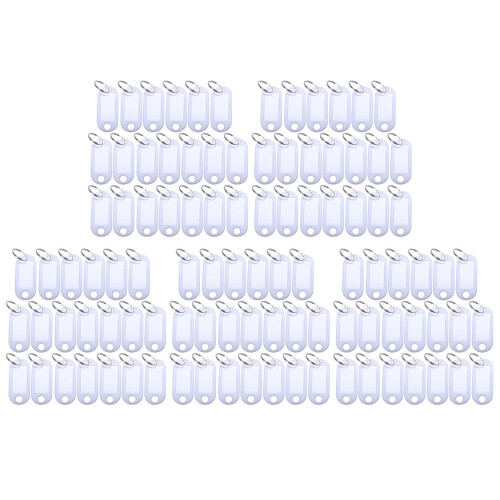 White Portable Plastic Key Fob Key Tag ID Labels 100 Pieces on OnBuy
