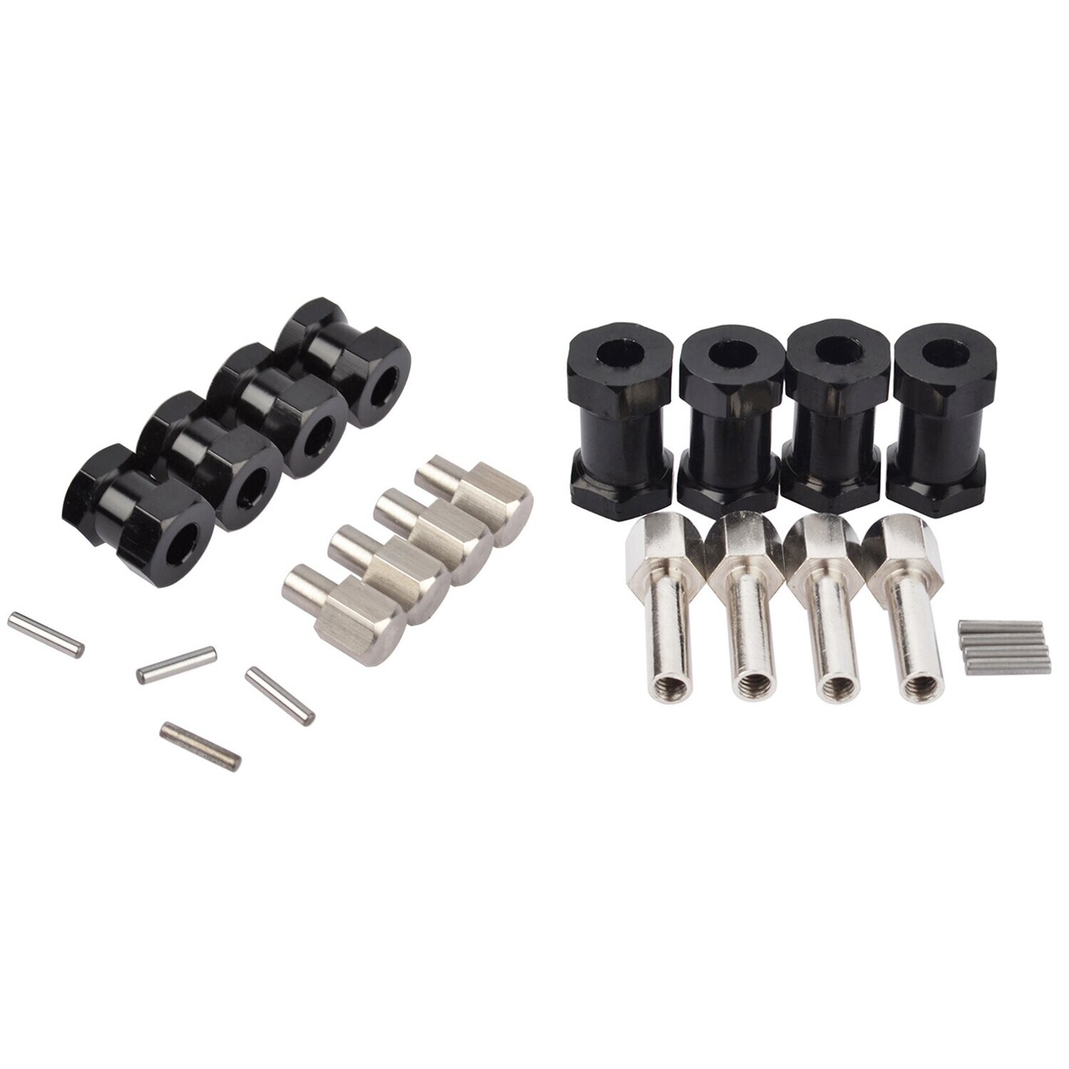 8Pcs Aluminum RC Car 12mm Hex Wheel Hub Drive Adaptor Extension ...