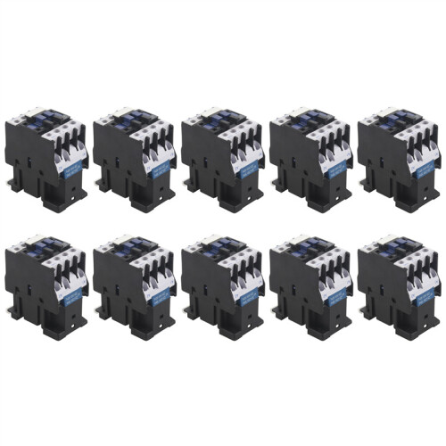 10X Power AC Contactor 1NO AC 220V 50/60Hz Coil Motor Relay 32A 3-Phase ...