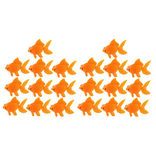 Aquarium Orange Plastic Goldfish Ornament Aquarium Decoration 20 Pcs on ...