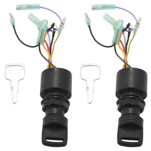 2X 87-17009A5 Boat Motor Ignition Key Switch for Mercury Outboard ...
