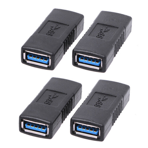 4Pcs USB 3.0 Type A Female to Female Adapter Coupler Gender Changer ...