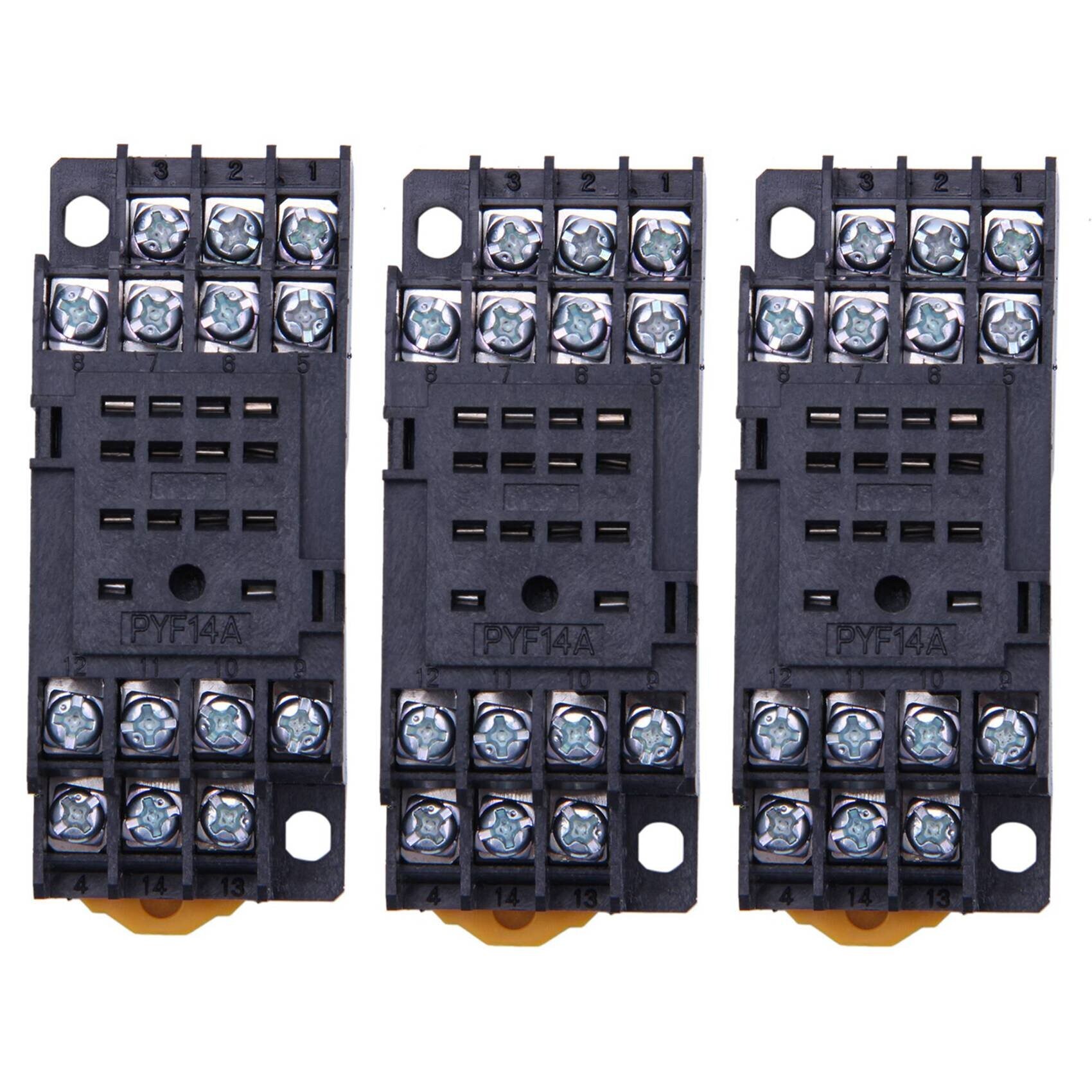 3X PYF14A DIN Rail Power Relay Socket Base 14 Pin for MY4NJ HH54P MY4 on OnBuy