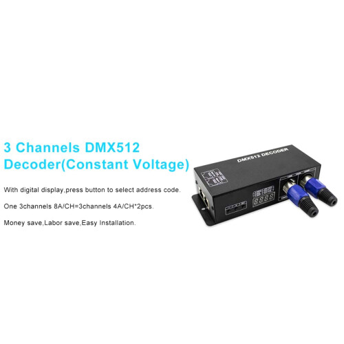 High Power Dmx LED Controller LED DMX 512 Decoder Dimmer Driver DC12V ...