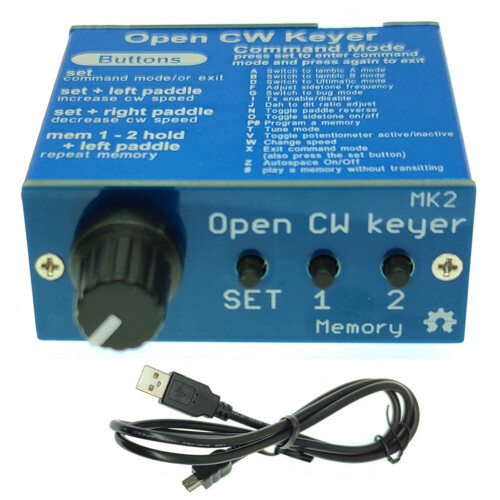 KIT CW Keyer MK2 ouvert avec boîtier métallique KIT CW Keyer MK2 ...