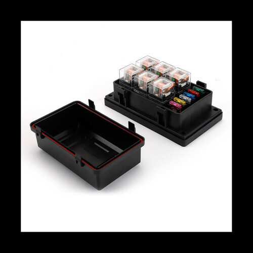 12V 40A Relay Box 6 Way Atc/ Transparent Shell Fuse Block with Relay ...