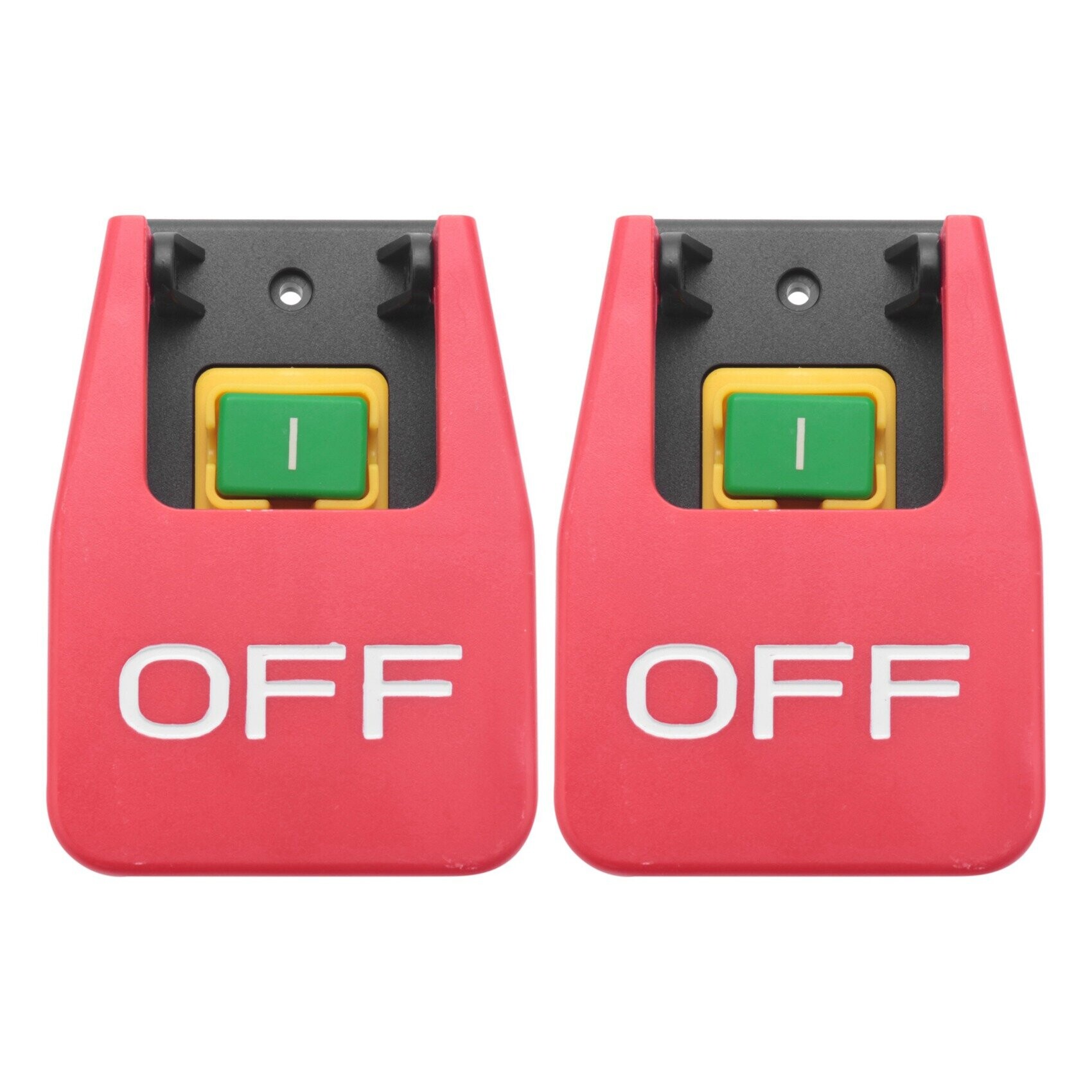 2X Off-On Red Cover Emergency Stop Push Button Switch 16A Power-Off ...