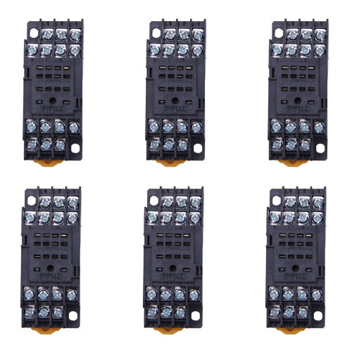 6X PYF14A DIN Rail Power Relay Socket Base 14 Pin for MY4NJ HH54P MY4 on OnBuy