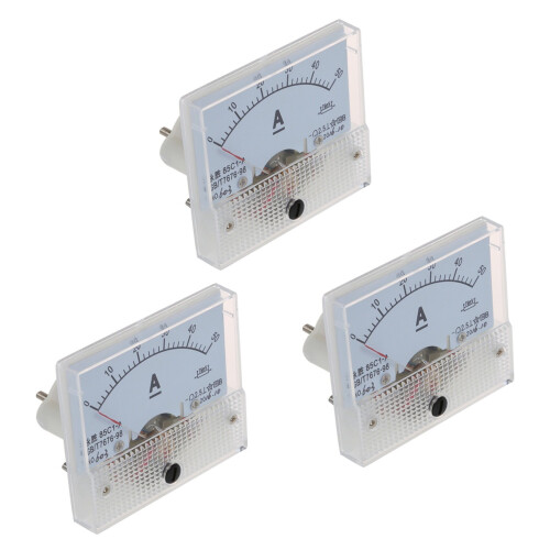 3X 85C1 DC 0-50A Rectangle Analog Panel Ammeter Gauge on OnBuy