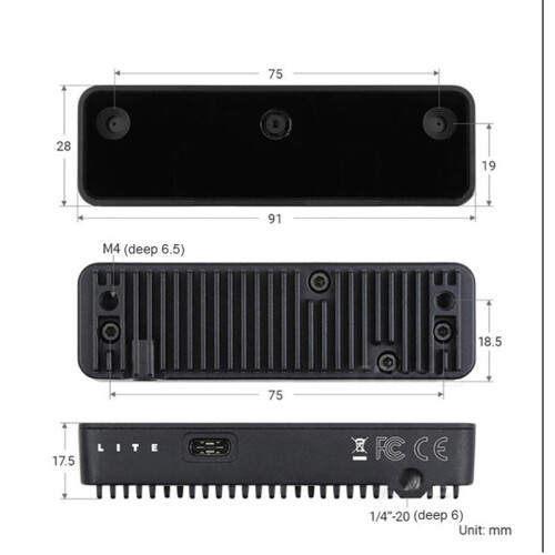 OAK-D-Lite 0.3MP-13MP 60Fps/200Fps HD Camera for OpenCV Object ...