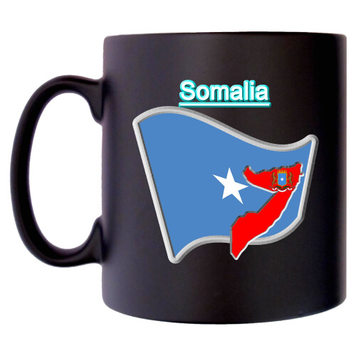 Somalia Flag SOMALIAN Map Klassek Mug Coffee Tea 10oz Black Satin Coat ...