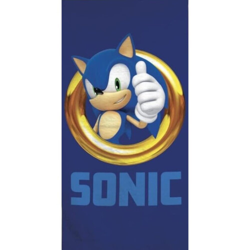 Sonic the Hedgehog Bath Beach Towel 140 x 70 cm 100% Cotton on OnBuy