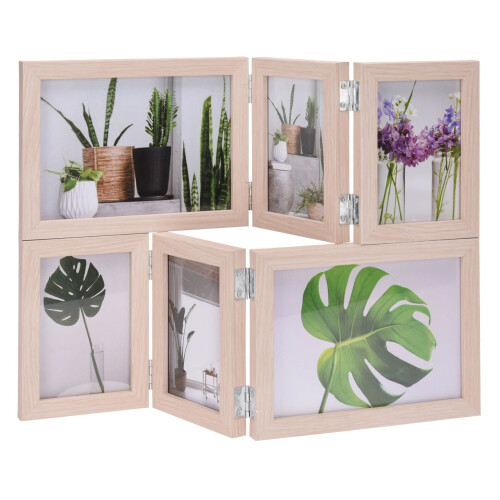 Modern 6 Multi Aperture Foldable Photo Frame | Freestanding College ...