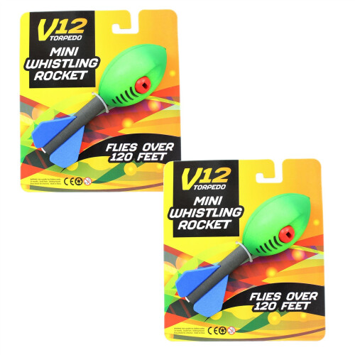 Pack Of 2 Torpedo Mini Rockets V12 Flying Toys Whistling Howlers Vortex ...