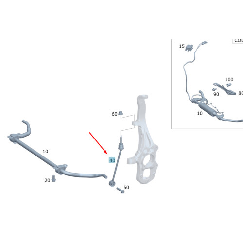 MERCEDES-BENZ GLE W167 Front Right Torsion Bar Linkage A1673200289 NEW ...