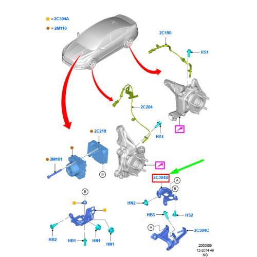 FORD MONDEO MK5 Anti-Lock Braking System Bracket LHD 5212283 NEW ...