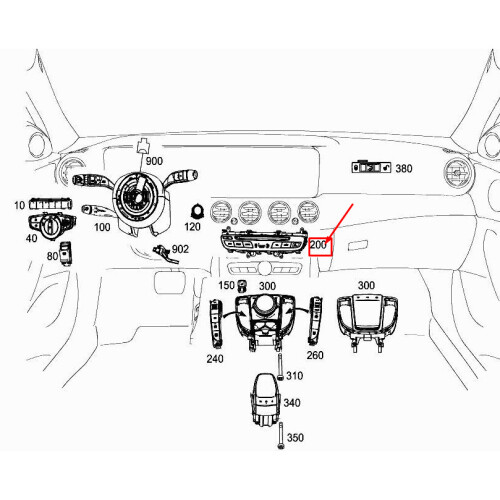 MERCEDES-BENZ E W213 Upper Control Panel Switch Block A2139056508 NEW ...
