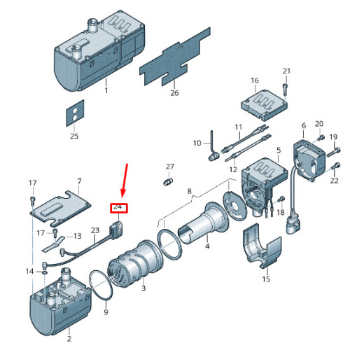 VW CRAFTER 2F MK1 Auxiliary Heater Flat Contact Housing 2E0972111AF NEW ...