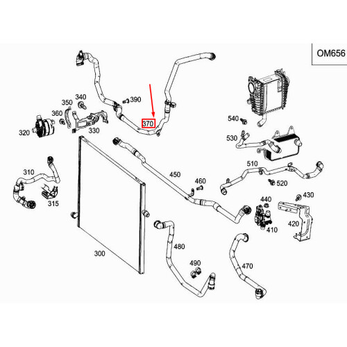 MERCEDES-BENZ S W222 Pump To Engine Coolant Hose A2225006900 NEW GENUINE on OnBuy