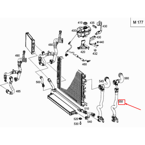MERCEDES-BENZ E W213 Engine Coolant Hose A2135013101 NEW GENUINE on OnBuy