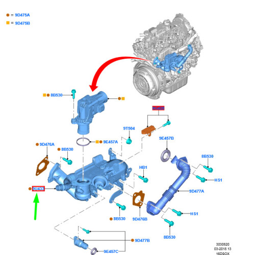 FORD MONDEO MK5 Exhaust Gas Recirculation Valve 1790609 NEW GENUINE on ...