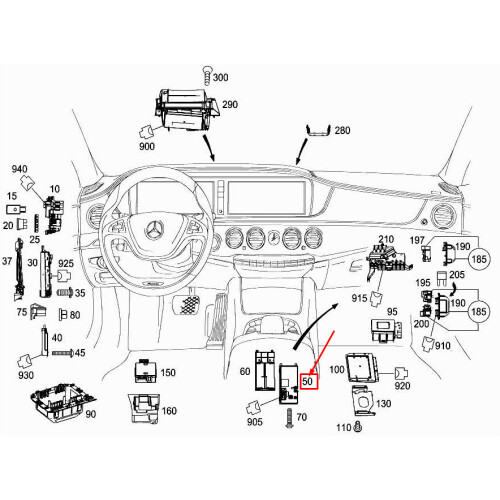 MERCEDES-BENZ S W222 Air Conditioner Control Unit A2229008711 NEW ...